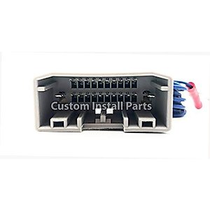 Factory Radio Add A Amp Amplifier Sub Interface Wire Harness Inline Converter Compatible with Chrysler Dodge Jeep - Select Models