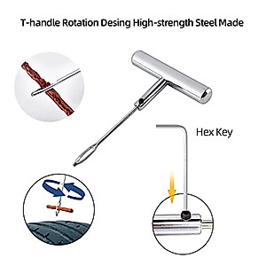 YÁSEZ Car Tubeless Tire Repair Kit Puncture Studding Garage Tools for Auto Bicycle Tyre with Storage Box