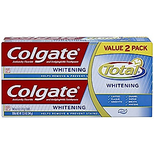 Colgate Total Whitening Toothpaste Twin Pack - 6 Ounce (Pack of 2)