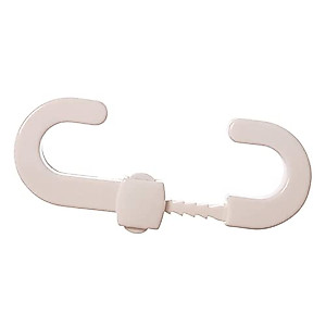 Dreambaby Secure -A-Lock - Child Proof Sliding Safety Locks - Suitable for Mushroom Knobs & D-Shaped Cabinet Door Handles - White - Model ‎L712