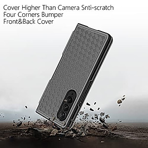 Ailiber Galaxy Z Fold3 5G Case, Galaxy Z Fold 3 5G Holster with Screen Protector, Swivel Belt Clip, Kickstand Holder Combo Cover, Slim Shockproof Shell Slide Pouch Phone Case for Samsung Z Fold3-Black