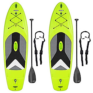 Lifetime 90891 Horizon 100 Stand-Up Paddleboard, 2 Pack, Paddles Included, Lime Green, 10'