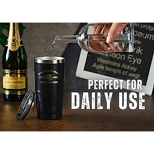Onebttl Funny Drummer Gifts For Men, Women, Music Lover Gifts for Drummers, 20 oz/590 ml Stainless Steel Insulated Tumbler with Straw, Lid, Weapons of Mass Percussion