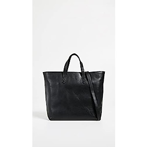 Madewell Women's The Zip-Top Transport Carryall, Black/Black, One Size