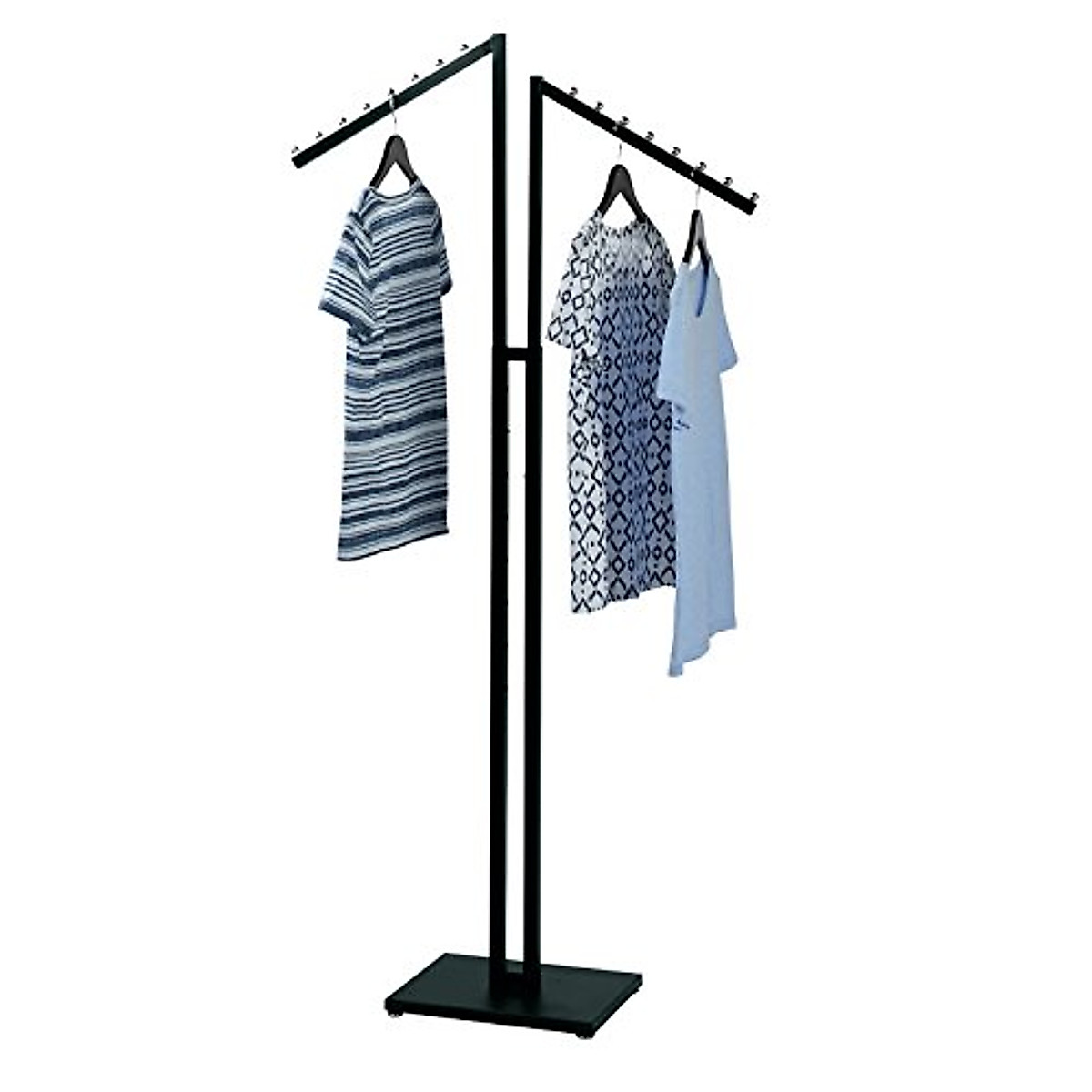 SSWBasics Black 2-Way Clothing Rack with Slant Arms