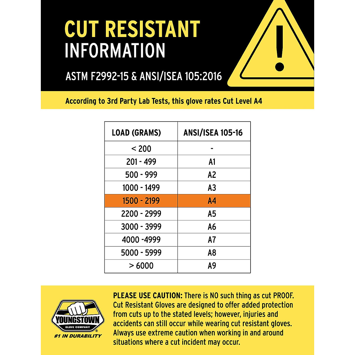 Youngstown Glove 11-3285-60-L Flame Resistant Waterproof Leather Utility Lined with Kevlar Gloves, Large