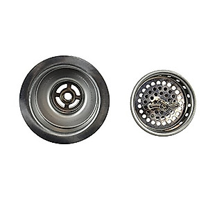 DANCO Twist Tight Kitchen Sink Strainer Assembly, 3-1/2 inch, Stainless Steel, 1-Pack (81077)