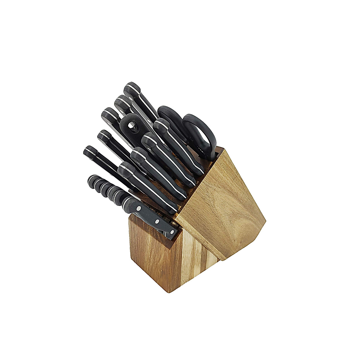 17-Piece Kitchen Cutlery Block Set Stainless Steel Chef Wood Professional 15276-NF