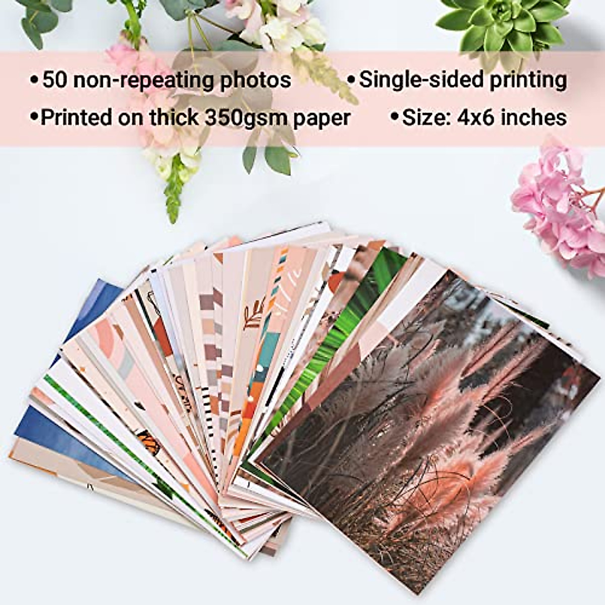 HappyStream 50pcs Wall Collage Kit Aesthetic Pictures. Photo Collage Kit, Bedroom Decor for Teen Girls, Boho Wall Décor, Dorm Photo Collection, Aesthetic Posters for Room (50pcs 4x6 inch)