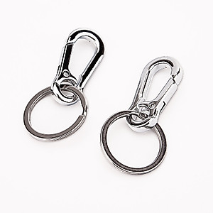 Sunmns Metal Keyring Keychain Key Ring Chain Hook Organizer, 2 Pack