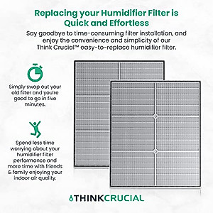 Crucial Air Replacement Air Purifier Filter - Compatible with Whirlpool Part # 8171434K, 1183054K - Fits Whirlpool Air Purifier Model AP450, AP45030HO, AP510 - Bulk (2 Pack)