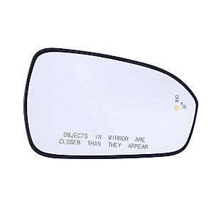 EAP Passenger Side Mirror Glass Replacement Compatible with Ford Fusion 2013-2021, Heated with Blind Spot Detection BLIS, DS7Z-17K707-C, DS7Z17K707C, KS7Z-17K707-A, KS7Z17K707A