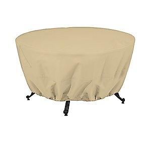 Classic Accessories Terrazzo Water-Resistant 42 Inch Round Fire Pit Table Cover