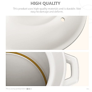 Hemoton Stove Oven Ceramic Stew Pot Soup Pot Casserole Pot Oven Pot Stockpot Clay Pot Earthenware Pot Ceramic Cookware with Cover for Stew Steam Christmas Supplies Japanese Soup Bowl