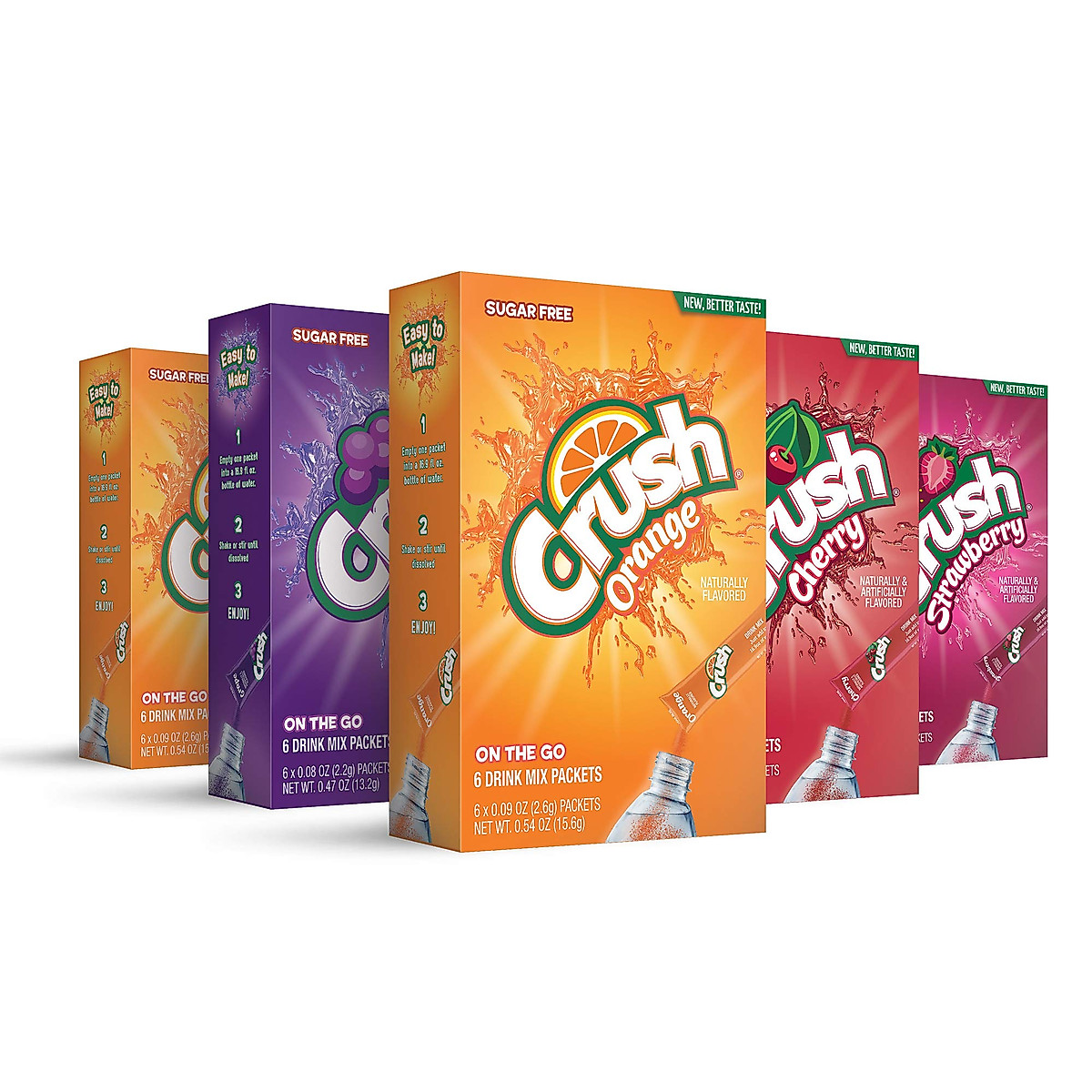 Crush- Powder Drink Mix - Sugar Free & Delicious (Classic Variety, 30 Sticks)