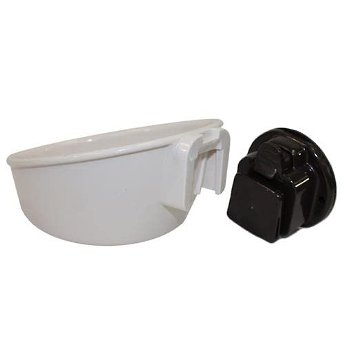 Press 'N' Slide Feed Station - Durable Mounted Food Bowl Dish - Sugar Gliders, Squirrels, Prairie Dogs, Degus, Marmosets, Parrots, Birds, Rats, Hamsters, Gerbils & Other Small Pets… (Without Dome)