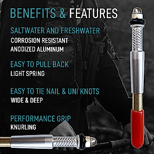 KNOT KNEEDLE - Designed to Tie Your Knots with Ease and Keep You Fishing Longer (2-Pack W/Zingers)