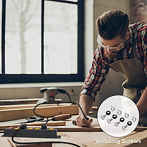 6 Outlet Metal Power Strip, Heavy Duty Wide Spaced Power Strip, Wall Mount Power Strip for Home Office Garage Workbench, 6FT Extension Cord, Yellow