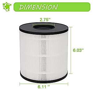 3139A Filter Replacement Compatible with BISSELL MYair Pro 3139A, Part Number 3069 (3-in-1 Replacement Filters), NOT for 2780A 2780 27809 2905A & 3179A, 2 Pack