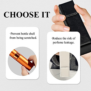 LISAPACK Perfume Atomizer Holder For Travel, Lipstick Holder For Purse, Portable Lipstick Case (Black)