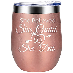 She Believed She Could So She Did Mug - Congratulations Gifts for Friends - Graduation Gifts for Her - Spiritual Inspiritional Gifts for Women - Birthday Gifts for Best Friend - Gifts for Women