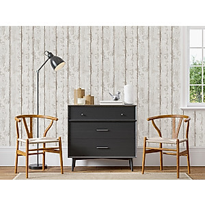 Arthouse ArtiSTICK White Washed Wood - Peel and Stick Self Adhesive Wallpaper 6m/19.6 Foot Long - Great for Upcycling Furniture - Cabinets Kitchen Drawers Shelves - Peel & Stick 300205