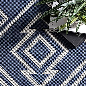 nuLOOM Celine Aztec Indoor/Outdoor Area Rug, 5' x 8', Blue