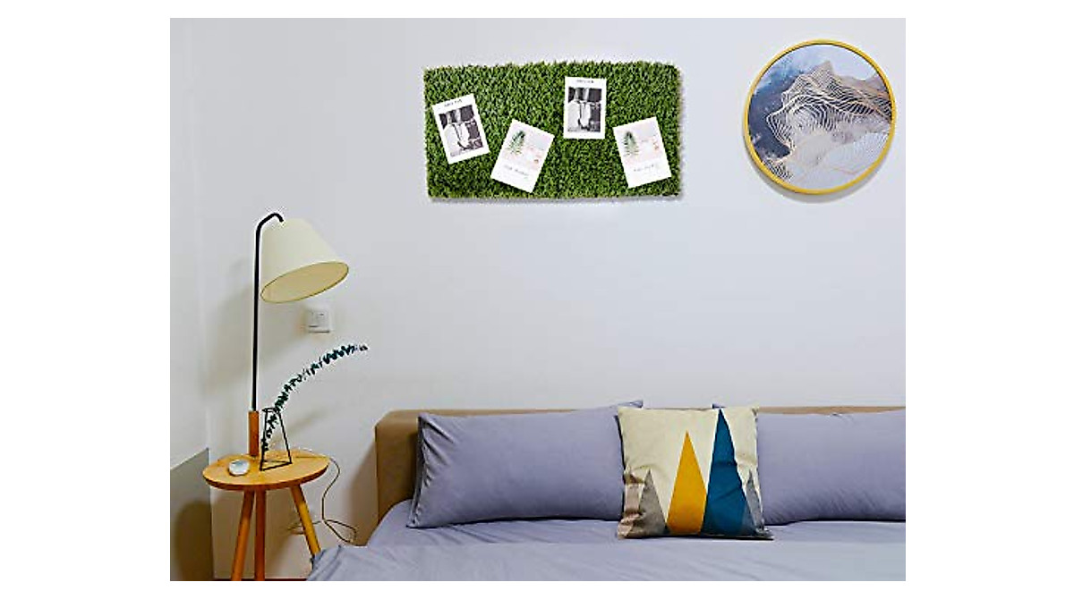 GOLDEN MOON Artificial Grass Turf Patch Tiles - Easy DIY Green Decor