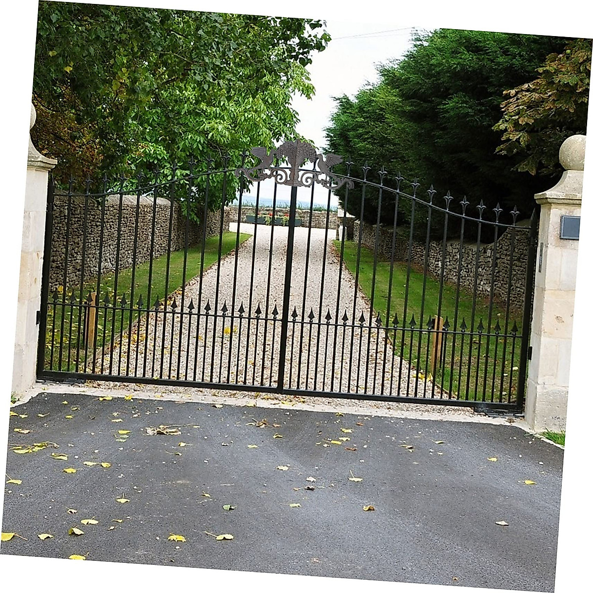 Garneck 1 Pair wooden door wrought iron decorate door hardware door handles black The fence heavy Garage cabinet hinges set iron door handle black cast iron flower plate earth tones