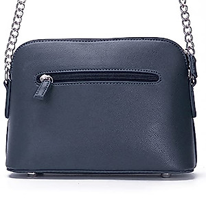 DAVIDJONES Faux Leather Hobo Purse and Wallet set for women Chain Dome Crossbody Small Bag