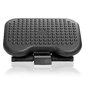 Halter Ergonomic Footrest for Under Desk Work from Home Accessories with 3 Adjustable Height Positions, Black