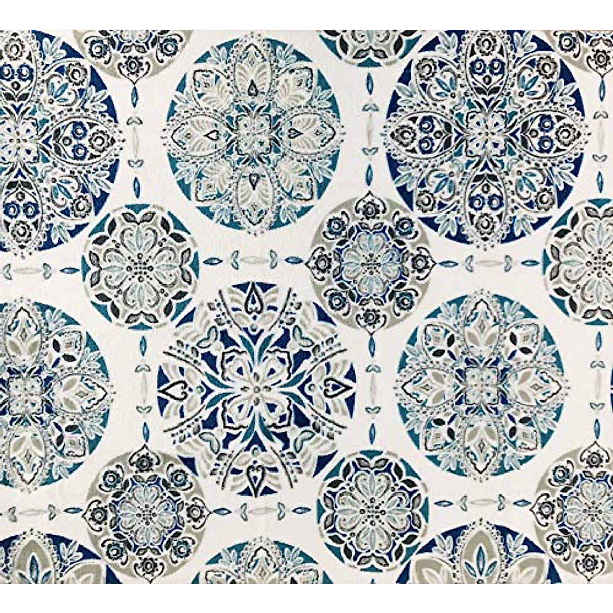 VCNY Decorative Plush Throw Blanket: Blue Teal Turquoise Medallion Design Accent for Couch or Bed