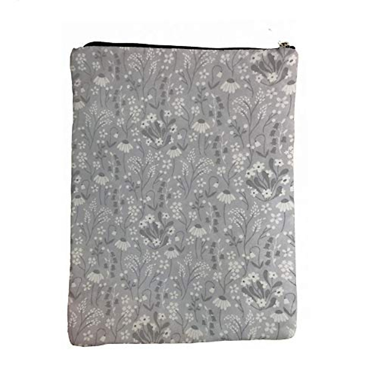 Grey Lily of The Valley Book Sleeve - Book Cover for Hardcover and Paperback - Book Lover Gift - Notebooks and Pens Not Included