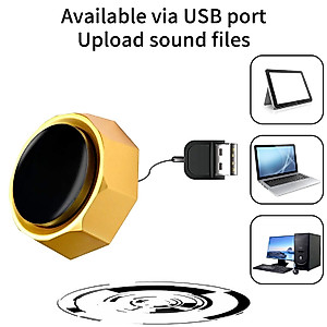 RIBOSY USB Sound Button - Make Your Own Button by Uploading Audio Files - Support 100+ Recordings - Top Recordable Quality Playback (USB Cable Included)