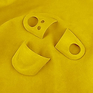 Toworldit Alcantara Steering Wheel Button Trim Cover Compatible with BMW Mini Cooper R50 R52 R53 R55 R56 R57 R58 R59 R60 R61 (Yellow)