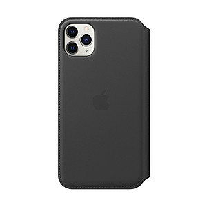 Apple Leather Folio Case for iPhone 11 Pro Max - Black, Slim Fit & Wireless