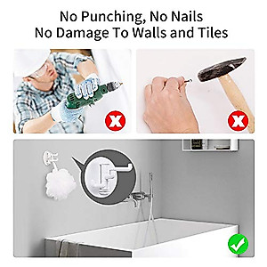 Adhesive Hooks, Towel Hooks for Bathrooms, Kitchen, Upgrade Adhesive Wall Hooks for Hanging Towels(3Packs)