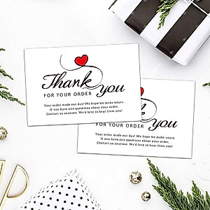 50 PCS Thank You for Your Order Cards - Customer Thank You Cards-Postcards Purchase Inserts to Support Small Business, Package Insert 4X6 Inches.