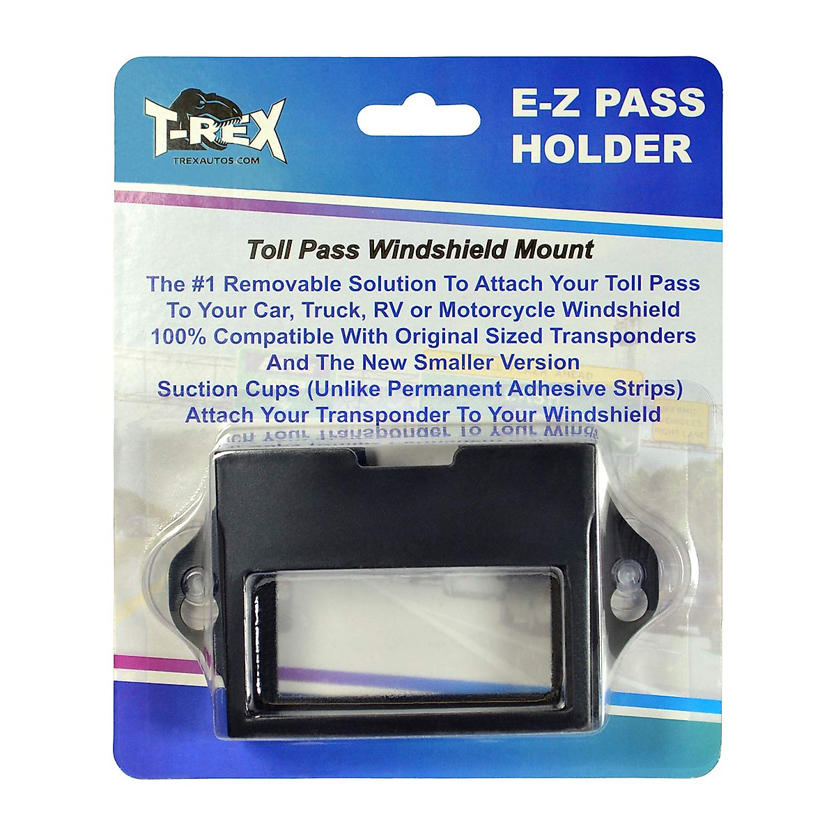 USCAN 3013100601 Black EZ Pass Toll Tag Holder, 1 Pack