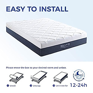 King Mattress Memory Foam, 14 Inch Mattress in a Box, CertiPUR-US Certified, Made in USA, Medium Firm Mattress