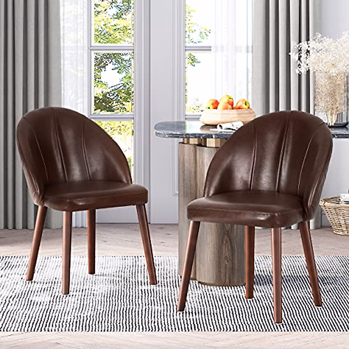 Cullimore Channel Stitch Dining Chairs - Dark Brown/Espresso (Set of 2)