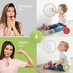 Clear Outlet Covers (36-Pack) Dielectric Plastic Plugs for Electrical Power Outlets by Skyla Homes - Best Baby Proofing Wall Socket Protector Child Proof Outlet Protector - Electrical Insulation