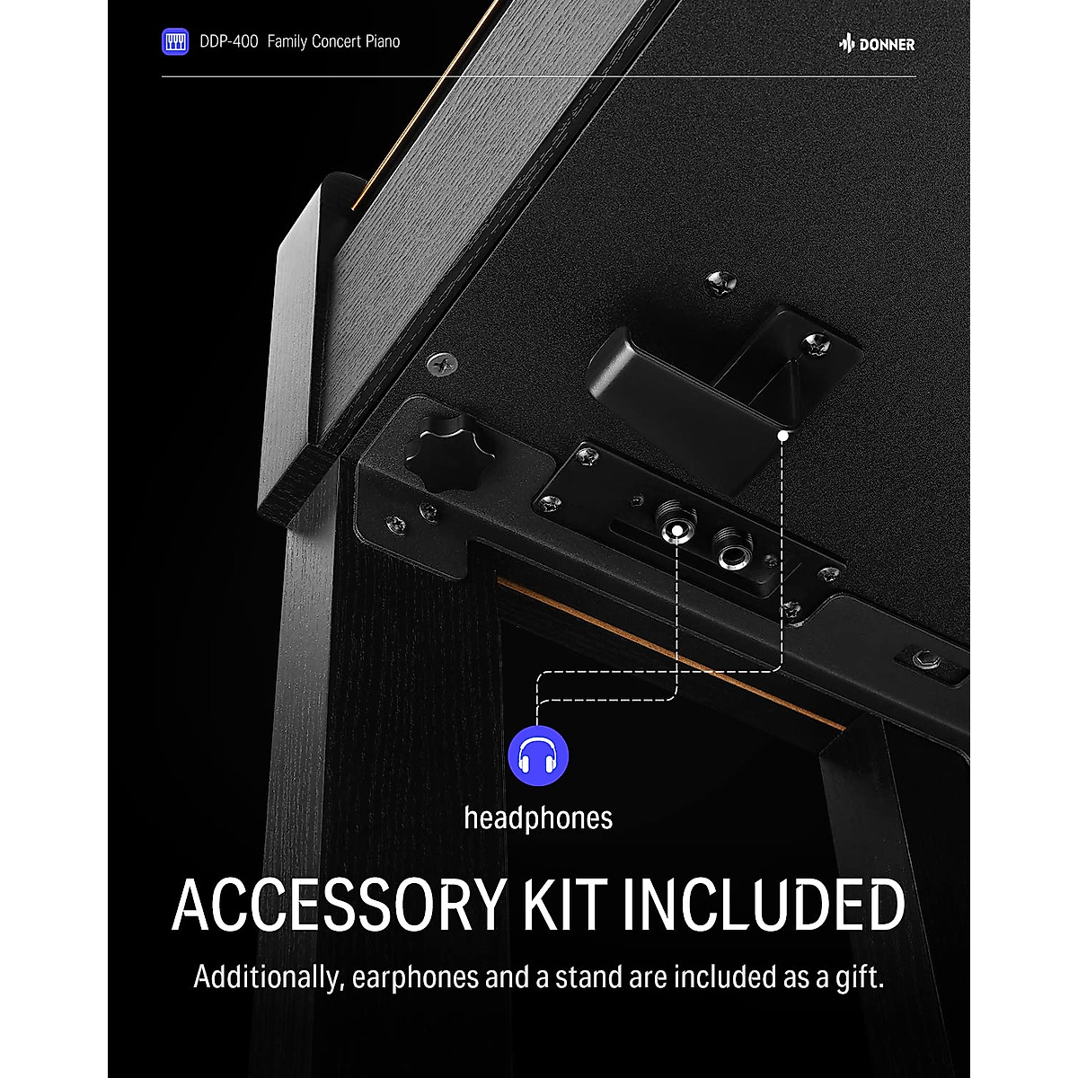 Donner DDP-400 Digital Piano + Donner Duet Piano Bench
