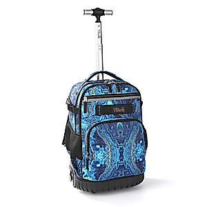 Tilami Rolling Backpack 18 inch Wheeled Backpack School College Student Travel Trip Boys and Girls
