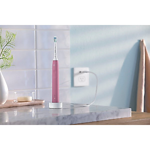 PHILIPS Sonicare ProtectiveClean 4100 Rechargeable Electric Toothbrush, Deep Pink - Plaque Control with Pressure Sensor, Up to 2 Weeks Operating Time, Broage Random Color Electric Toothbrush