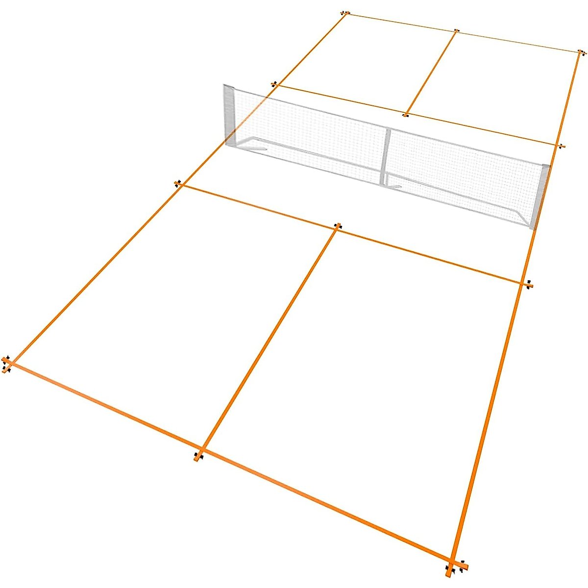 Tiga Pickleball Lines, 3 Pack, Yellow, Polypropylene (PP), No Measurement Required (Net NOT Included)