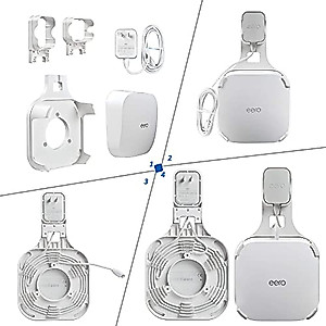 STANSTAR Wall Mount for Eero Pro 6, Sturdy Wall Mount Holder, Space Saving, Cord Management Wall Mount for Eero Pro 6 tri-Band Mesh Wi-Fi 6 System, Without Messy Wires.(3Pack)