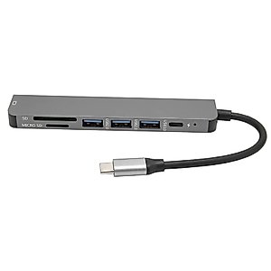 Leapiture 7 in 1 USB C Multiport Dongle Ethernet USB C Hub USB C to Ethernet Adapter Hub with 4K 30HZ HD for Laptops, Gaming Consoles, Tablets