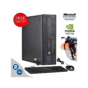HP EliteDesk 800 G2 SFF Desktop Computer PC, Intel Core i5 6500 3.4Ghz, 32GB DDR4 RAM, 512GB SSD, Keyboard and Mouse, WiFi, Bluetooth Windows 10 (Renewed), Black