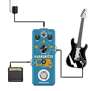 VSN Guitar Harmonizer Effect Pedal Digital Octave Effects Pedals Harmony Pitch Shifter Detune For Electric Guitar Bass Mini Size True Bypass